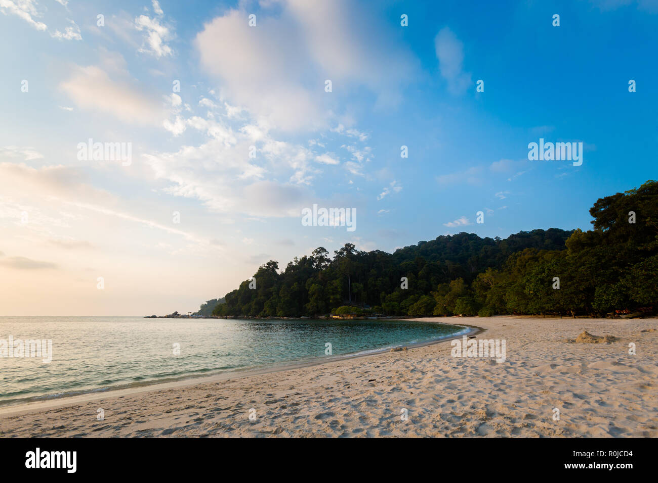 Teluk Nipah coral beach on Pangkor island in Malaysia. Beautiful ...