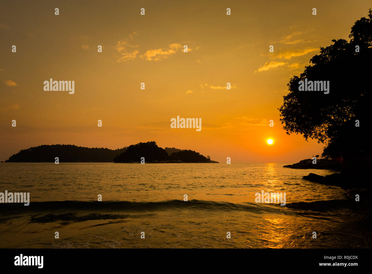 Teluk Nipah coral beach on Pangkor island in Malaysia. Beautiful ...