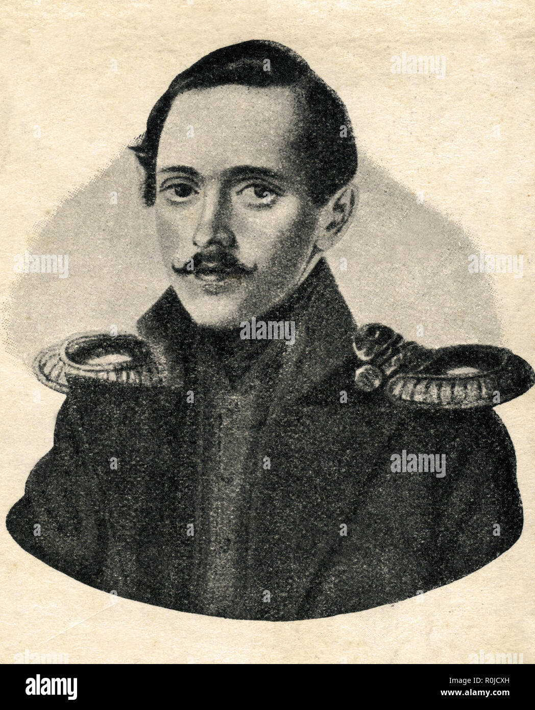 Vintage pstcard - Mikhail Lermontov Stock Photo - Alamy