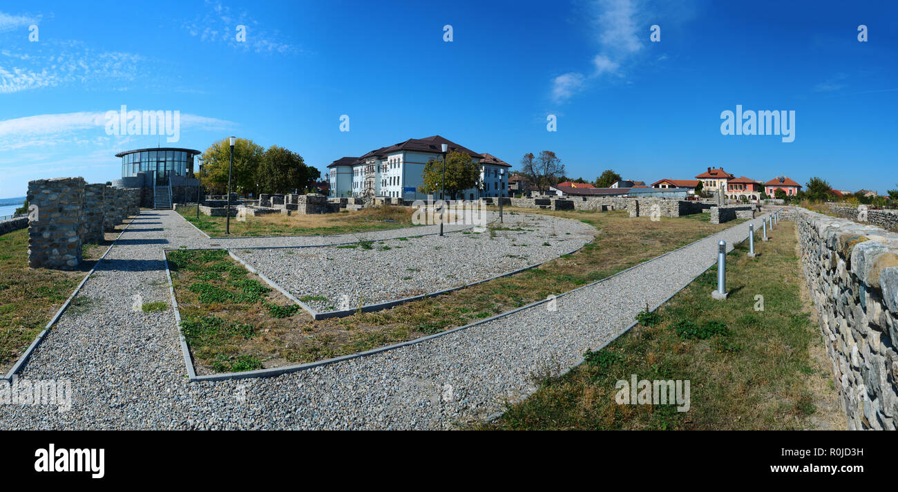 Drobeta Turnu Severin city Roman fort ruins architecture panorama Stock ...