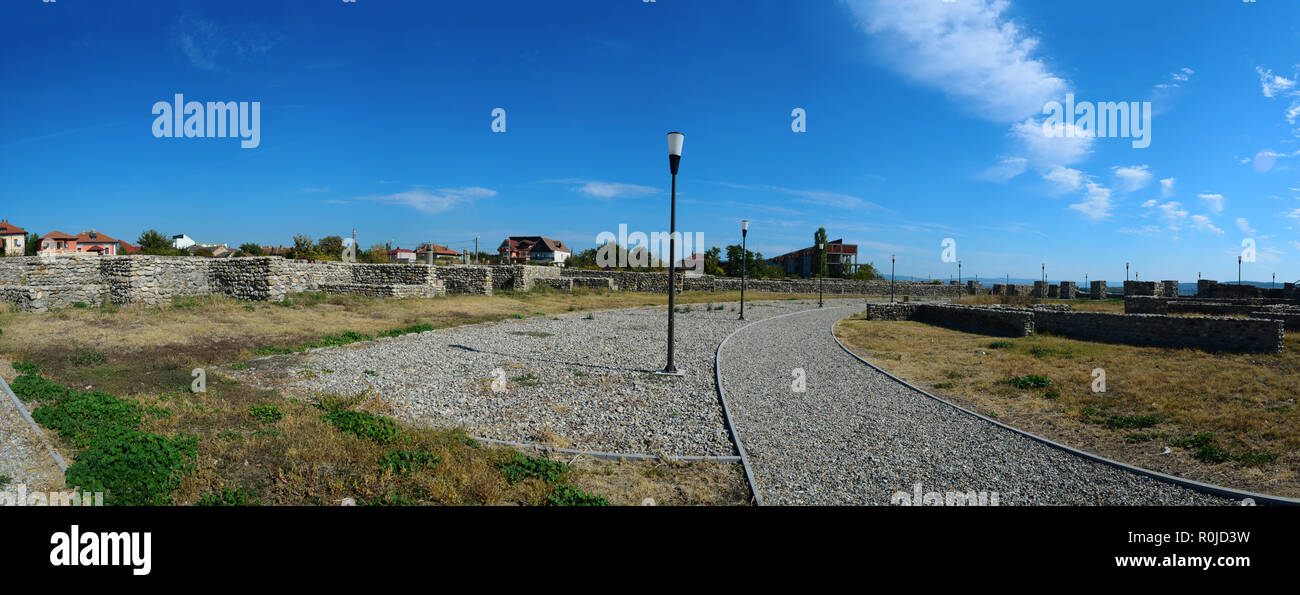 Drobeta Turnu Severin city Roman fort ruins architecture panorama Stock ...