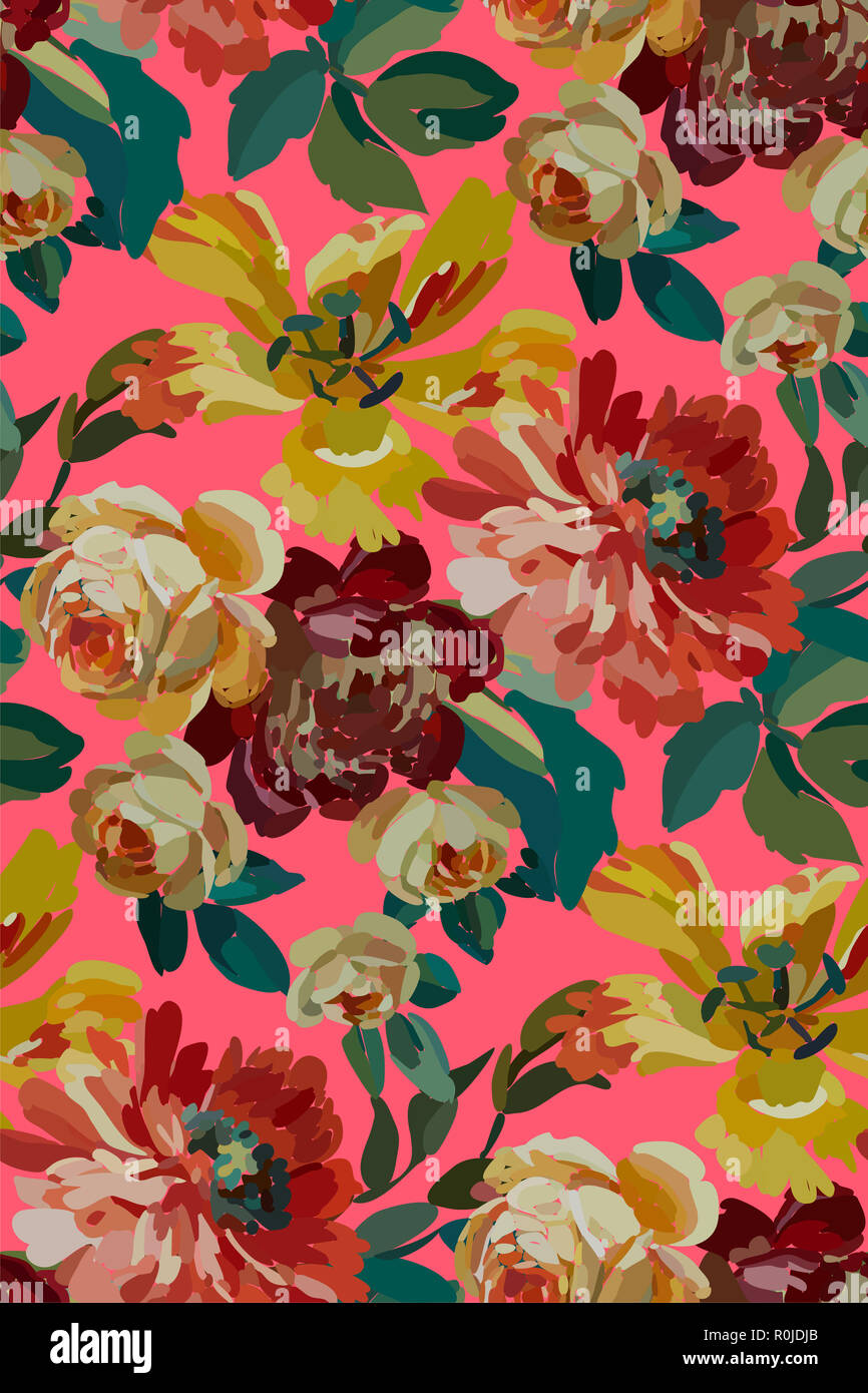 Vintage Floral Print Tumblr Background