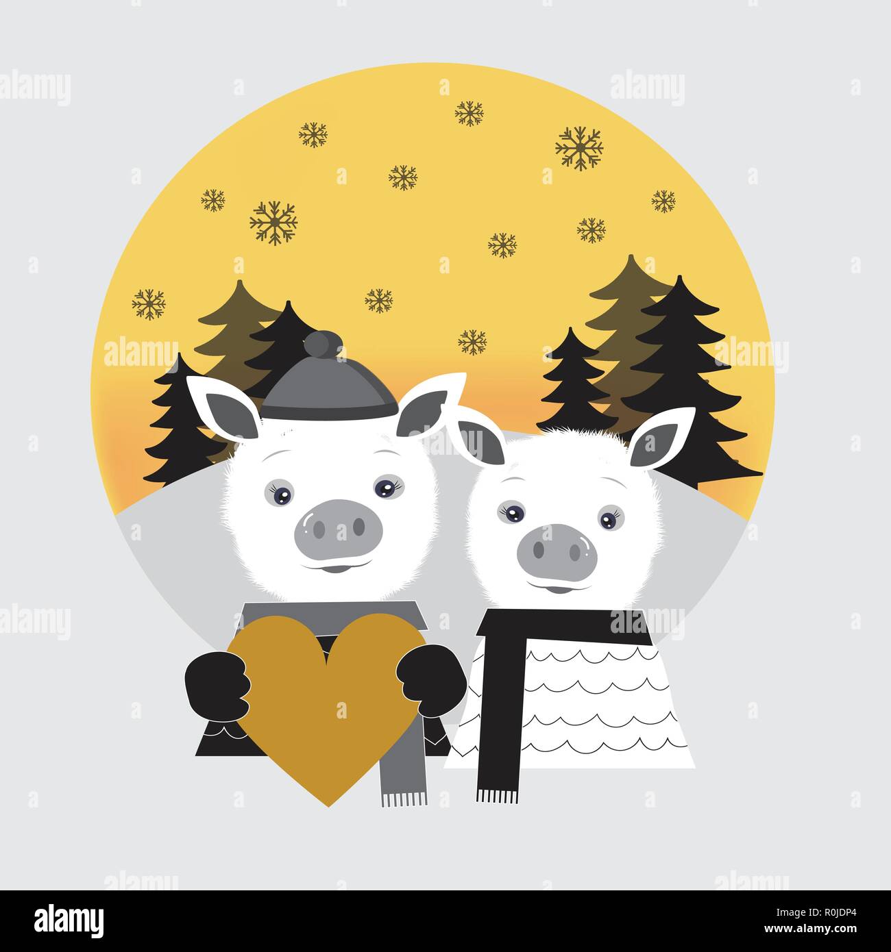 Girl standing in a forest Stock Vector Images - Alamy