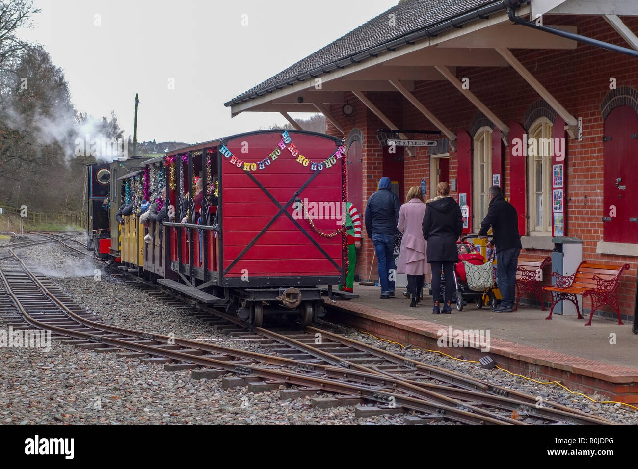 A Santa Christmas special train on the Apedale Light Railway, Newcastle ...