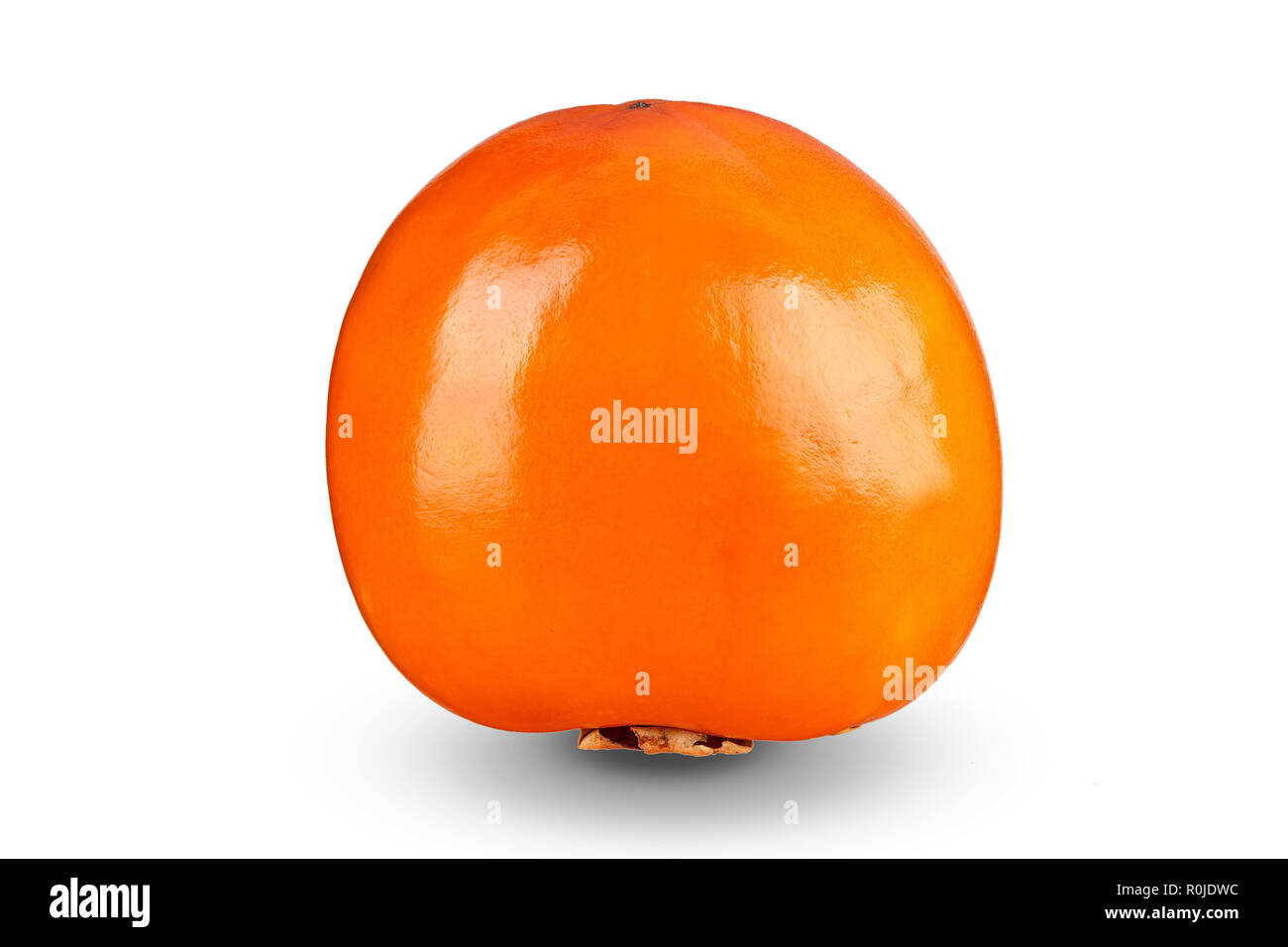 whole persimmon isolated on white background. place for text Stock ...