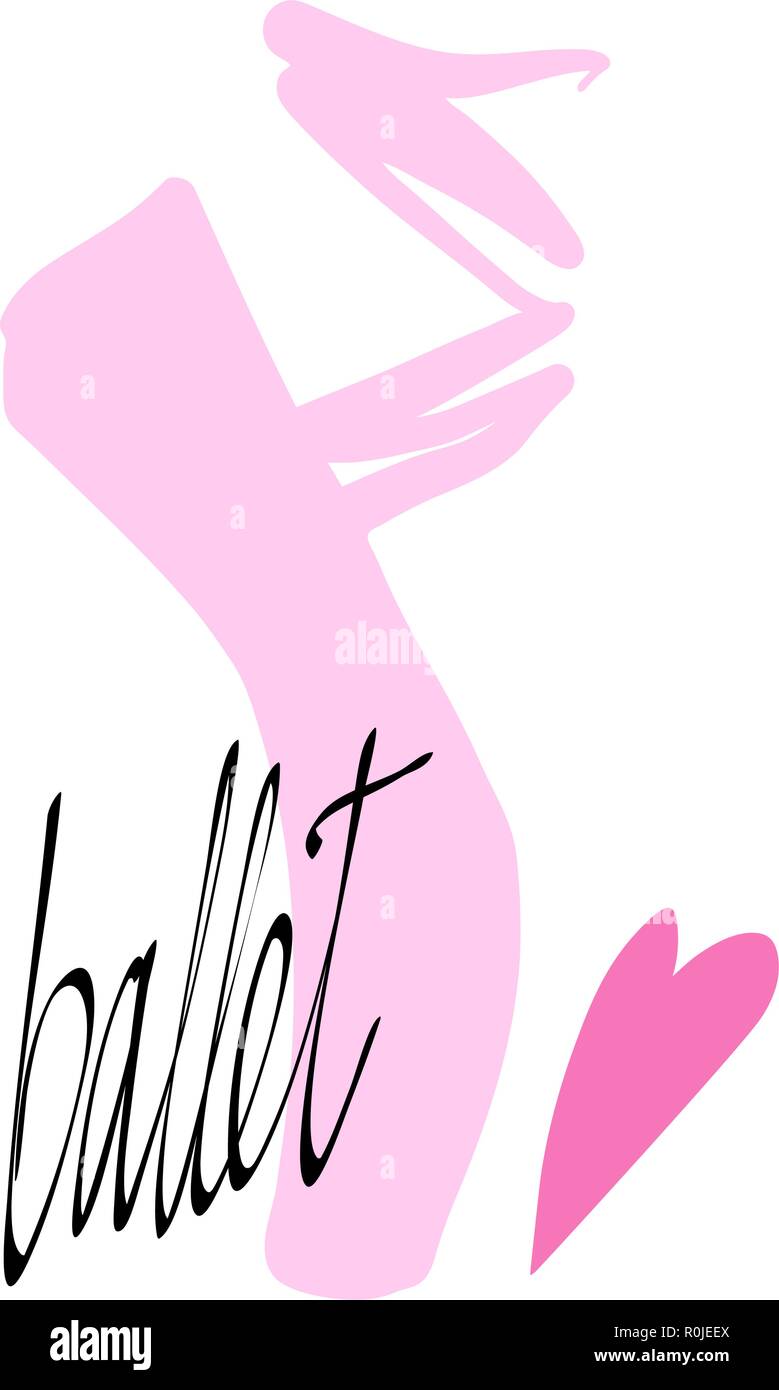Vector illustration, ballet icon in hand drawn style. Pointe shoe ...