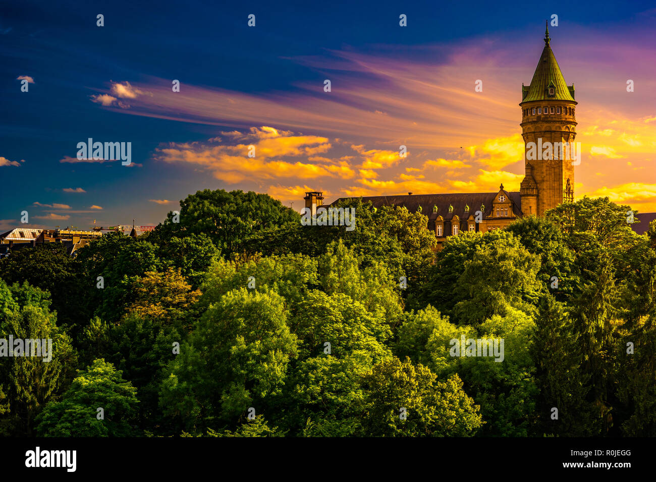 View of Spuerkees, State savings Bank headquarters in Luxembourg Stock ...