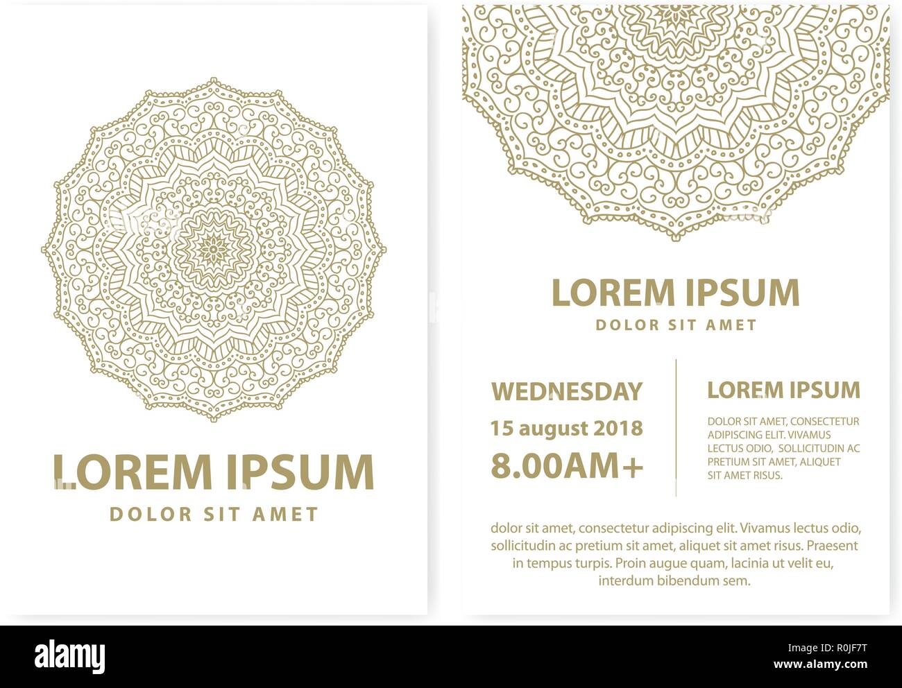 ornamental pattern, mandala. flyer template Stock Vector Image & Art ...