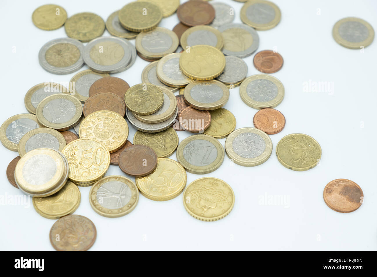 Pile euro coin on hi-res stock photography and images - Alamy