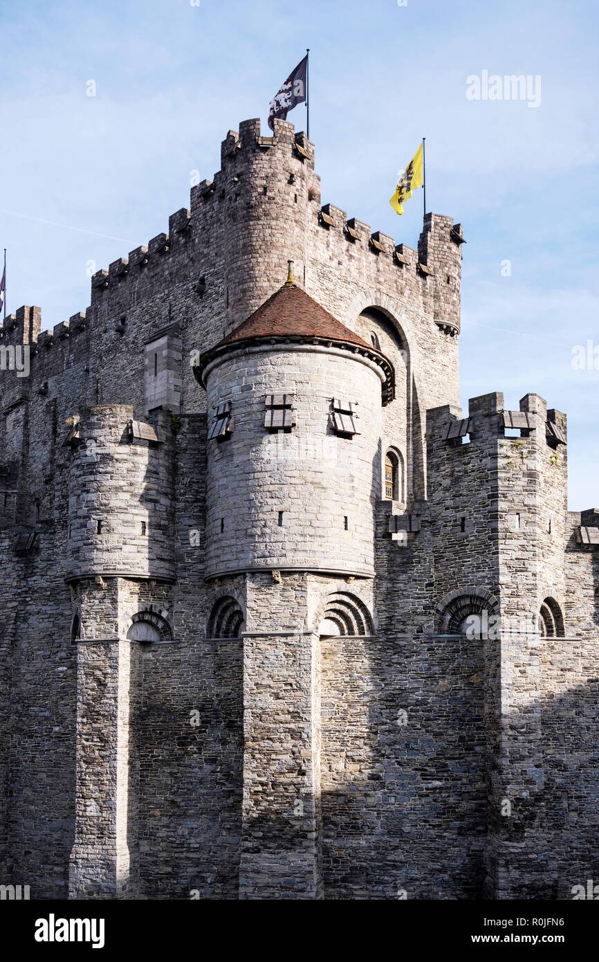 Gravensteen castle, Ghent, Belgium Stock Photo - Alamy