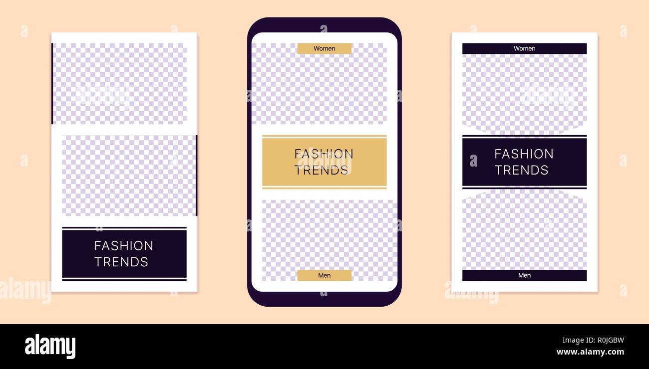 Story template for social media network. Editable story mock up for ...