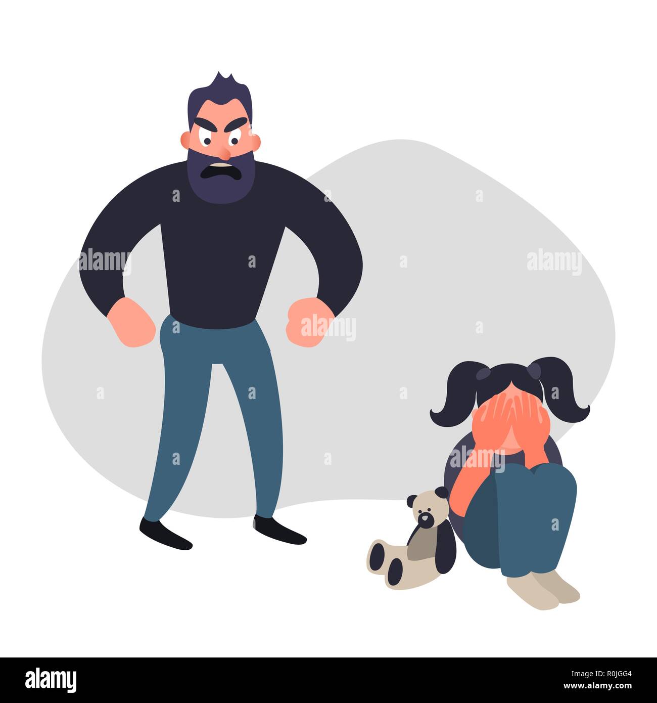 Daughter covering her Stock Vector Images - Alamy