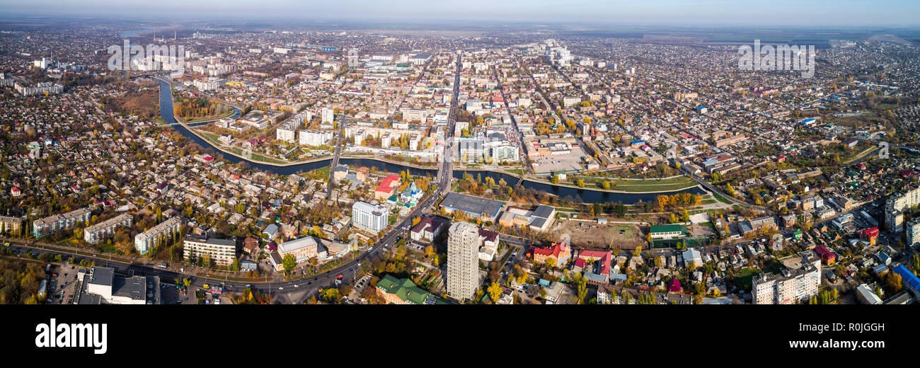 Aerial view of cityscape in Kropivnitskiy. Former name Kirovograd Stock ...