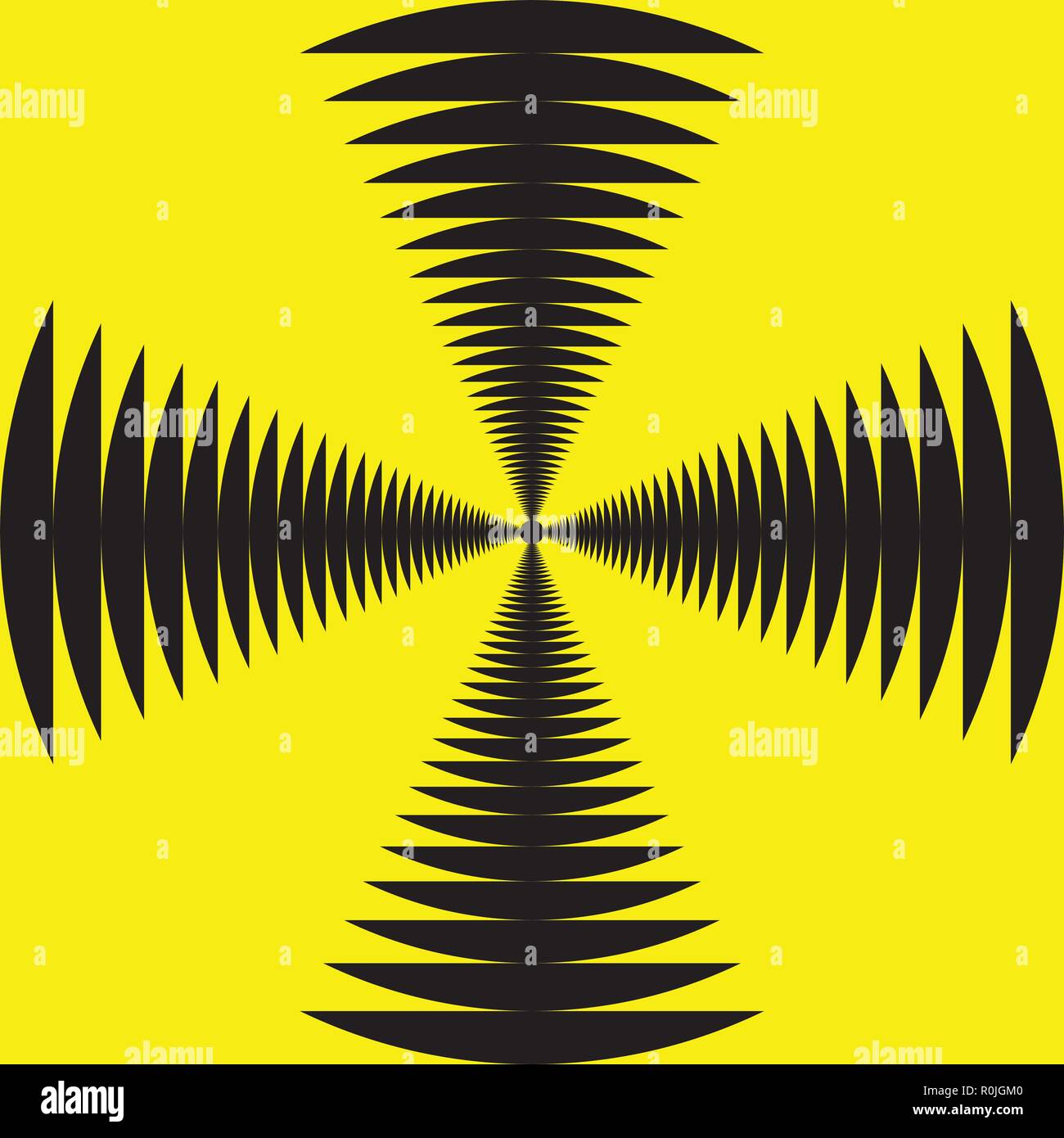 Abstract black on yellow sound Perspective yellow and black seamless ...