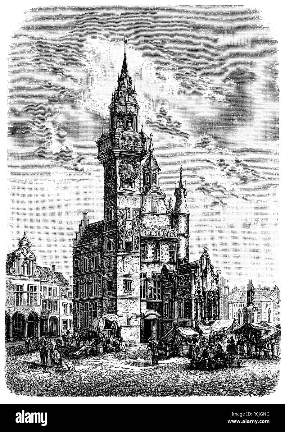 Alost: Town Hall Stock Photo - Alamy