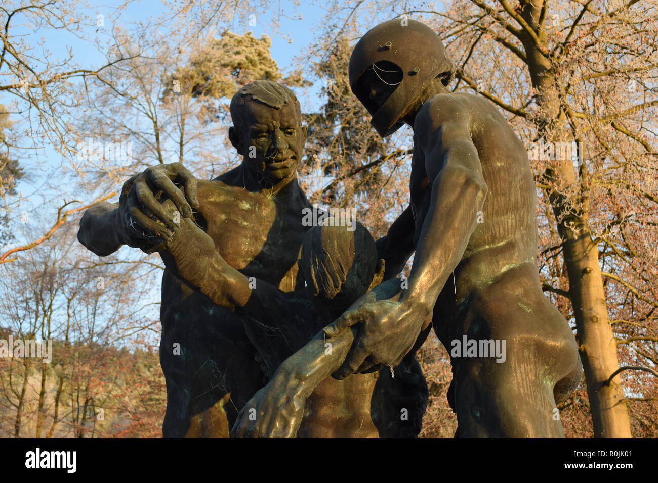 Timeline of the rising sun during the winter dusk sky viewed from ...