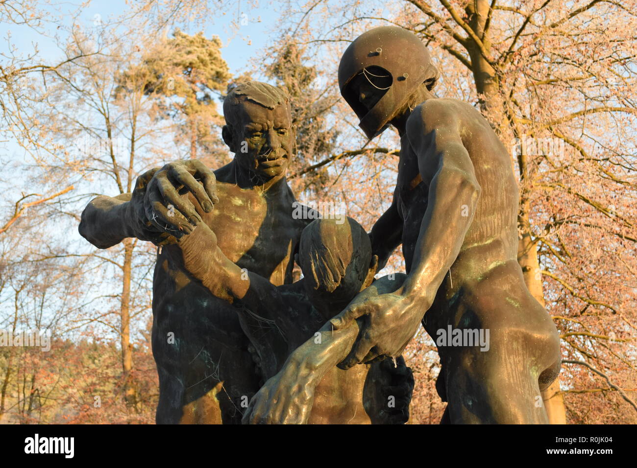 Timeline of the rising sun during the winter dusk sky viewed from ...