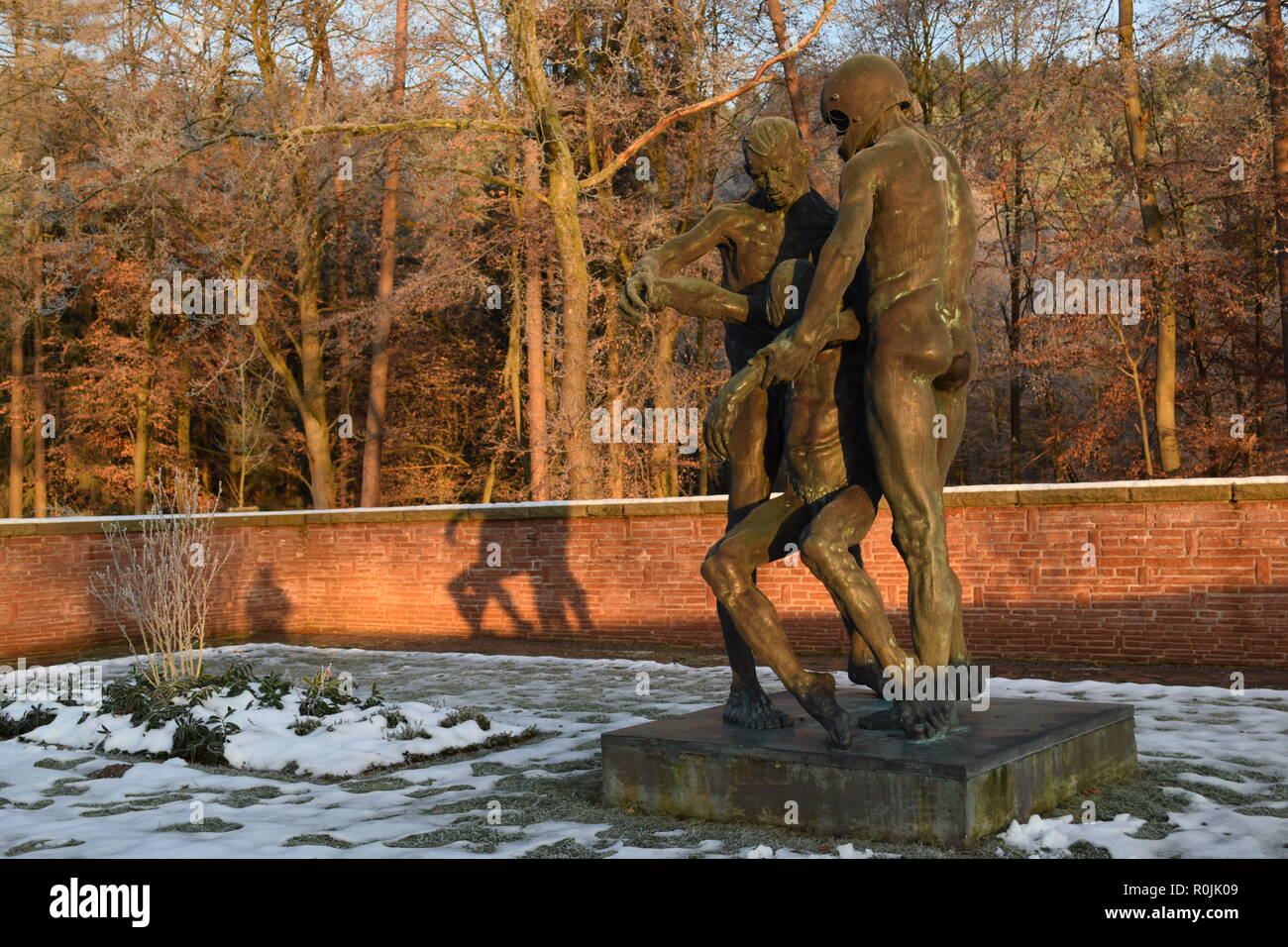 Timeline of the rising sun during the winter dusk sky viewed from ...
