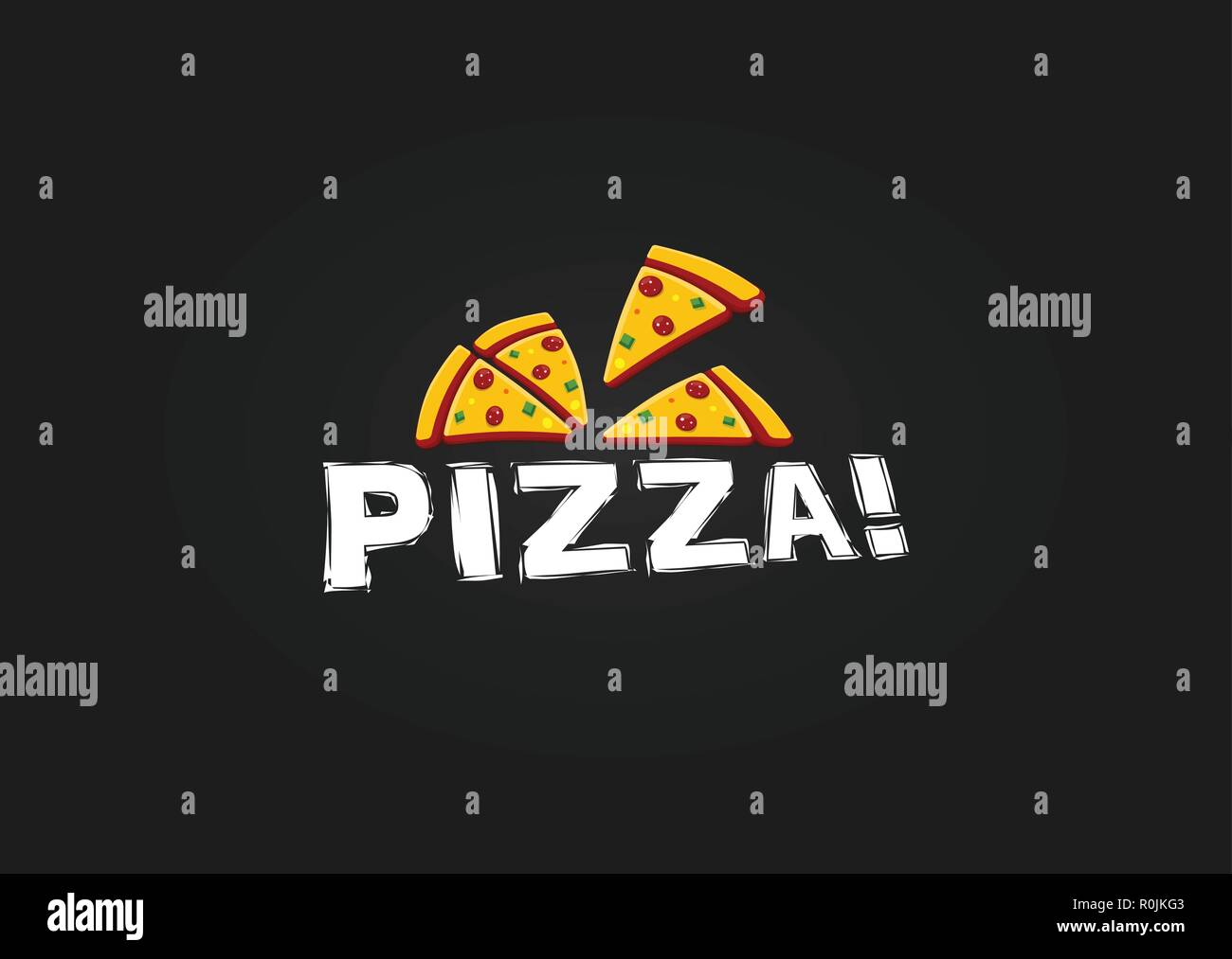 Icon of Pizza slice. Modern Pizzeria logo template. Italian Food ...