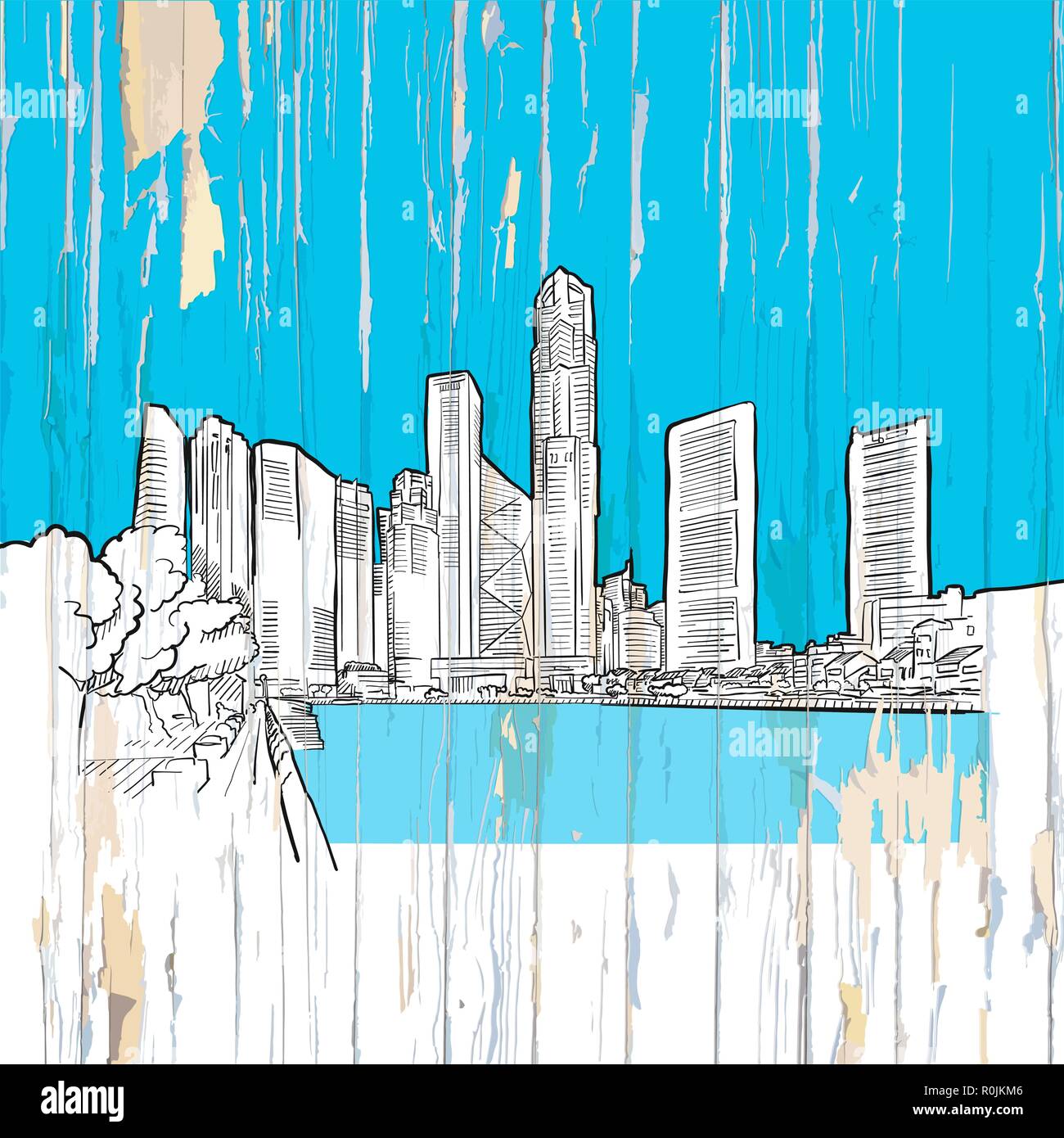 Pencil drawing vintage wood Stock Vector Images - Alamy