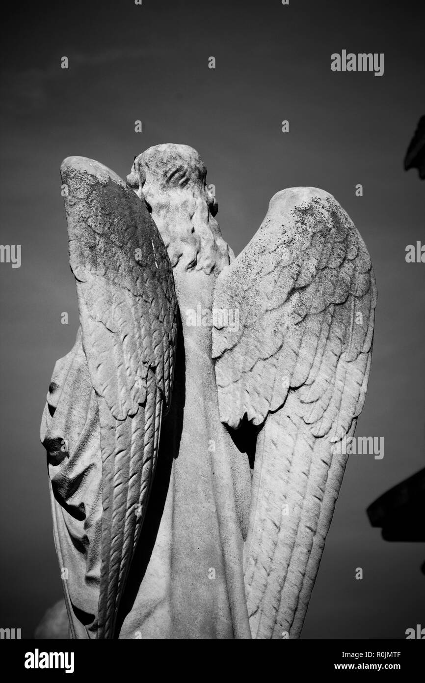 Back of angel Black and White Stock Photos & Images - Alamy