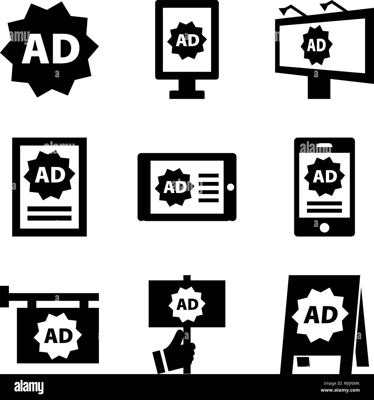 Roadside advertising Stock Vector Images - Alamy