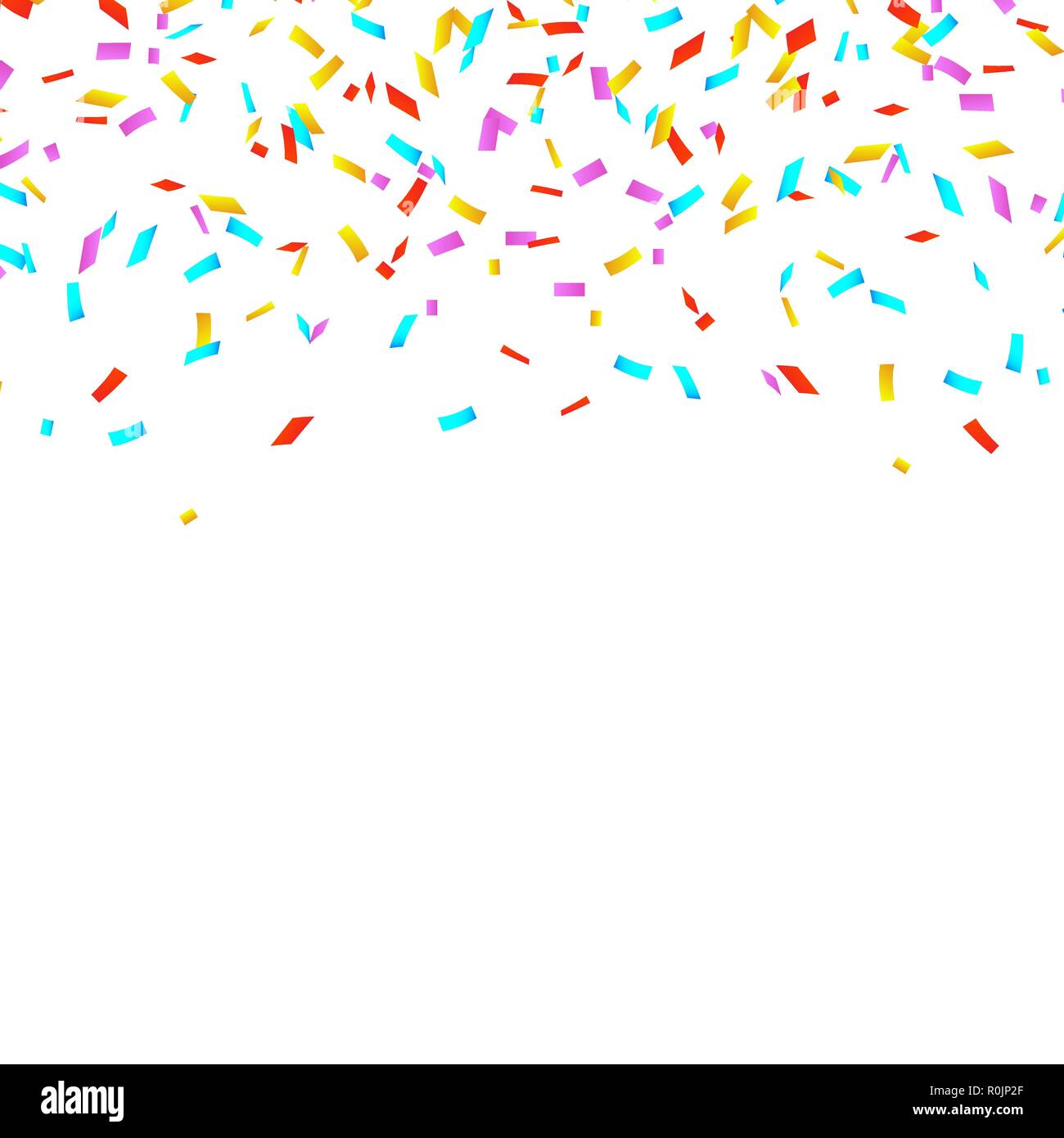 Colorful bright confetti isolated on white background. Festive vector ...