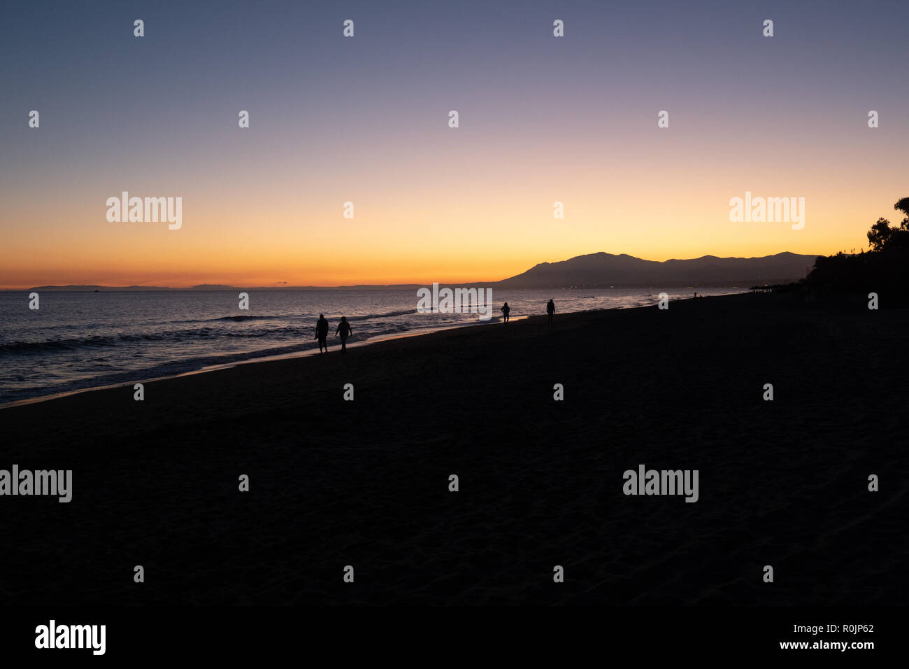 Colorful sunset in marbella hi-res stock photography and images - Alamy