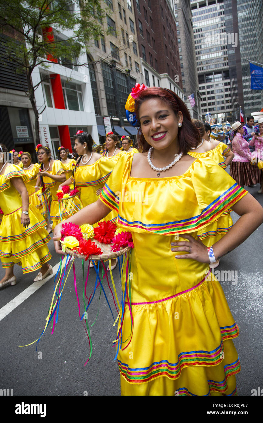 2018 Hispanic Day Parade on 5th Avenue in New York City Stock Photo - Alamy