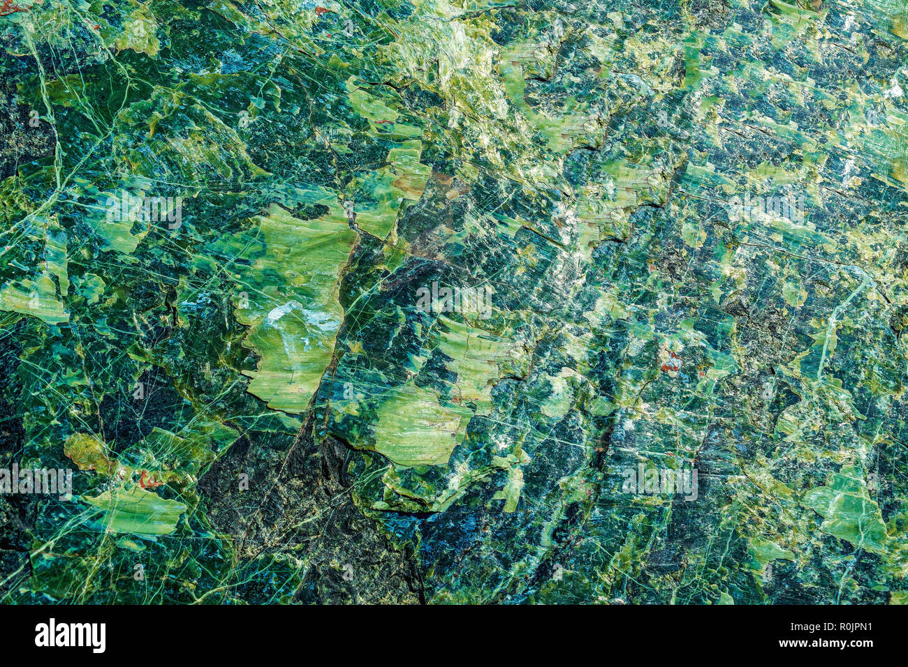 Close-up of macro shooting of natural mineral stone serpentine ...