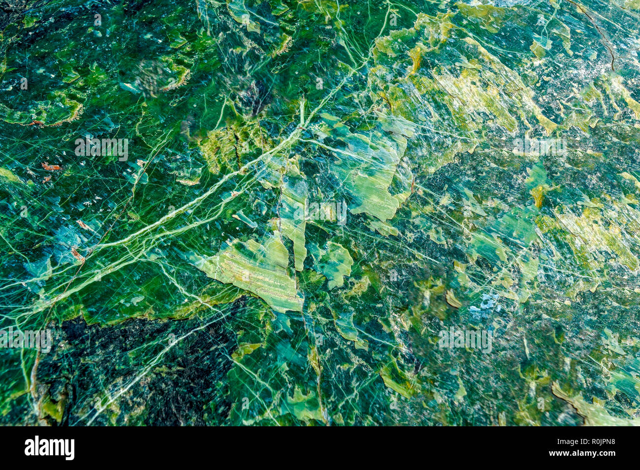 Close-up of macro shooting of natural mineral stone serpentine ...