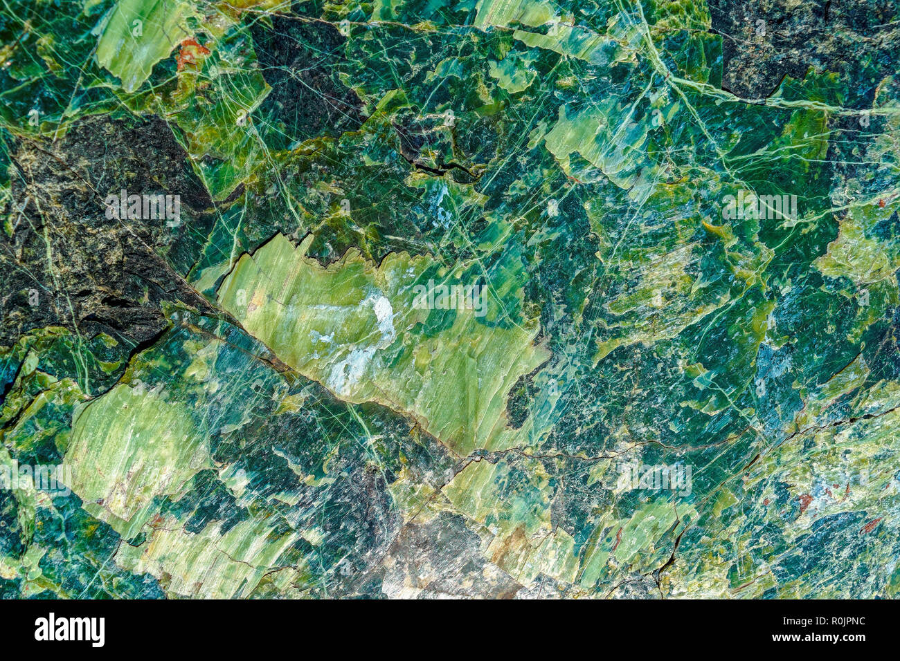 Close-up of macro shooting of natural mineral stone serpentine ...
