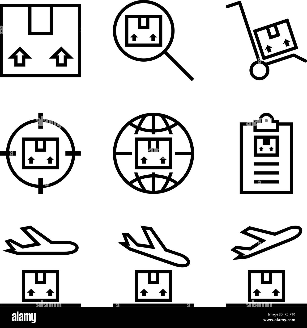 Airplane shipping container hi-res stock photography and images - Alamy