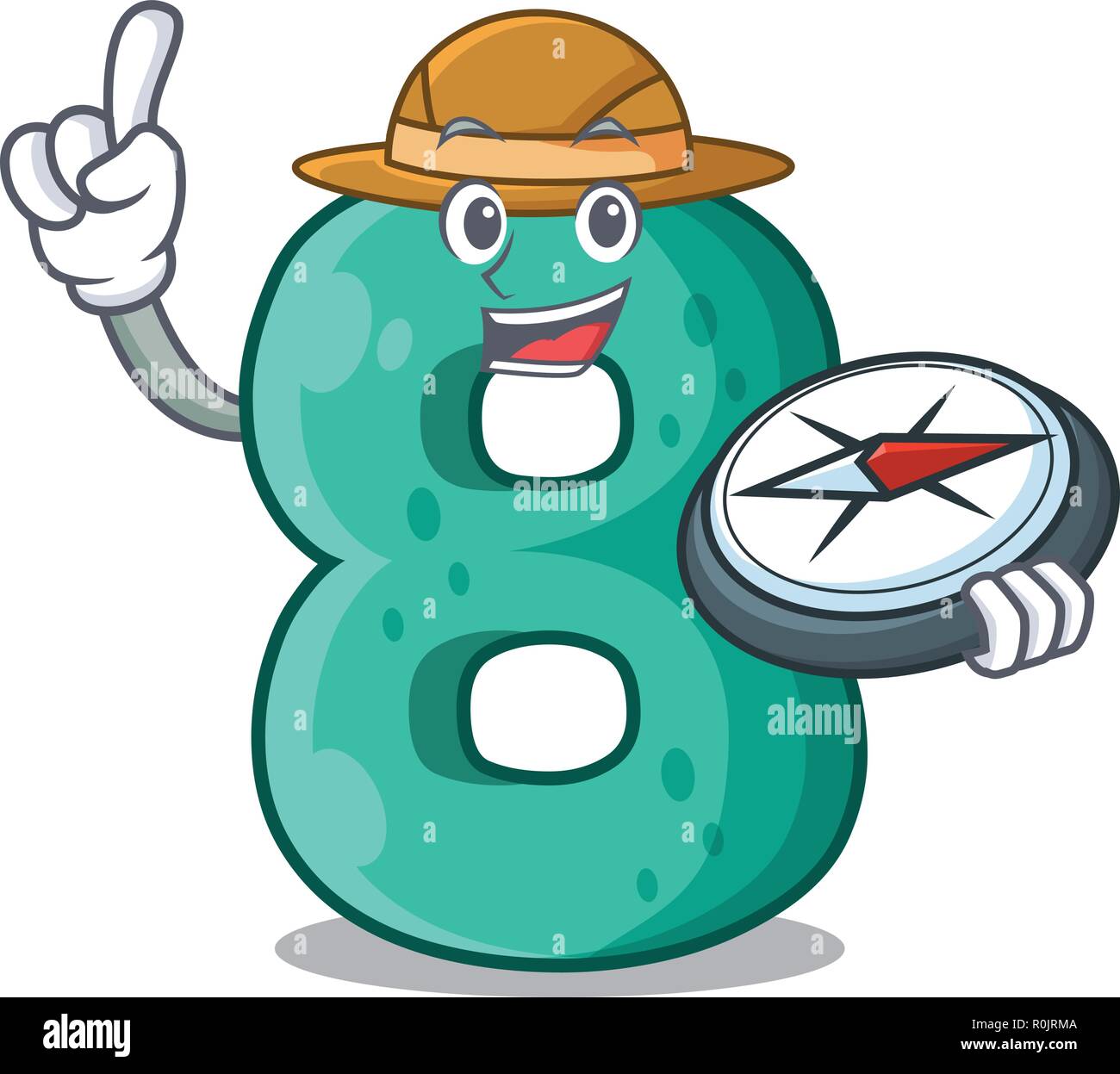 Explorer number eight made with cartoon shaped Stock Vector Image & Art ...
