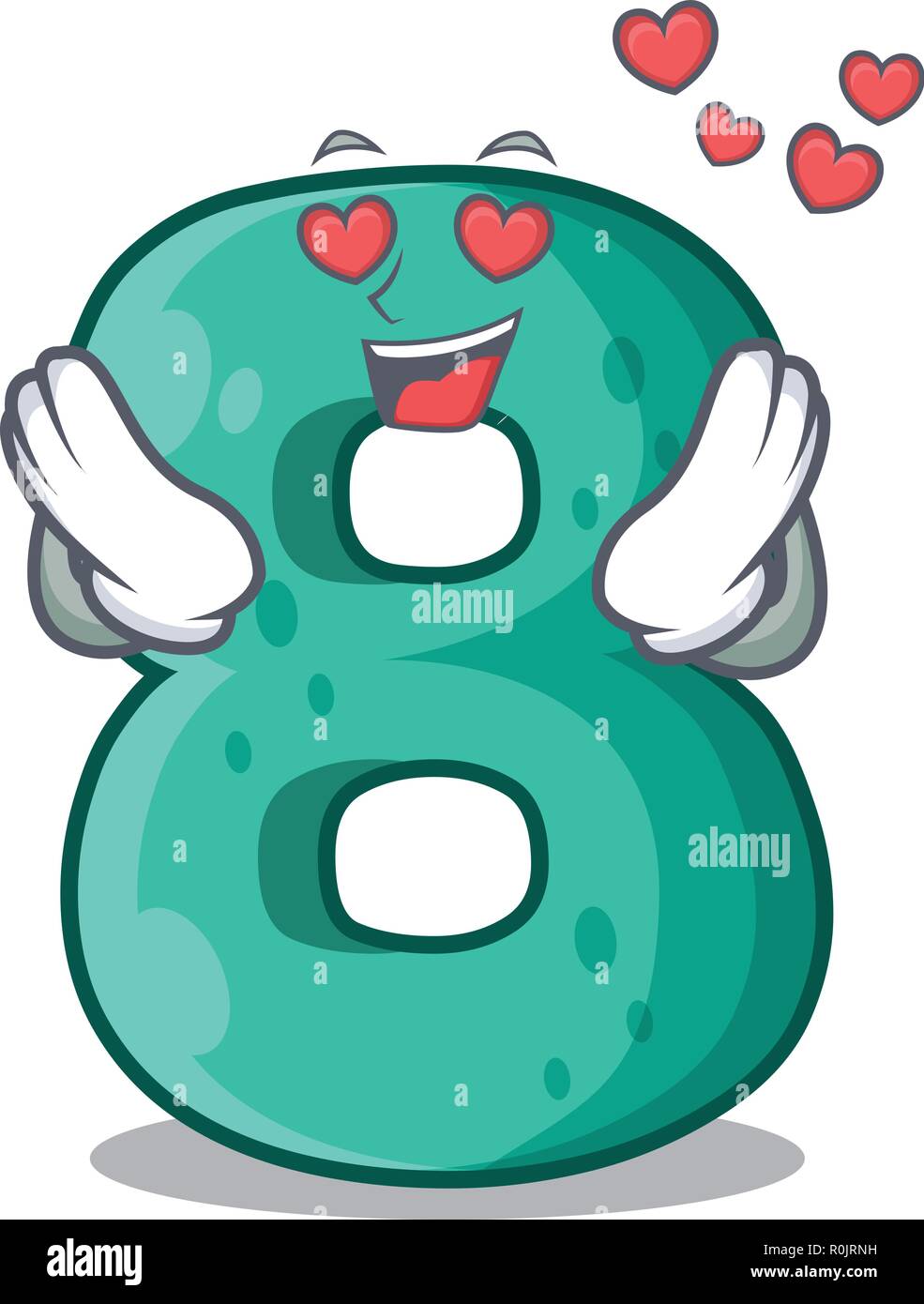 In love number eight made with cartoon shaped Stock Vector Image & Art ...