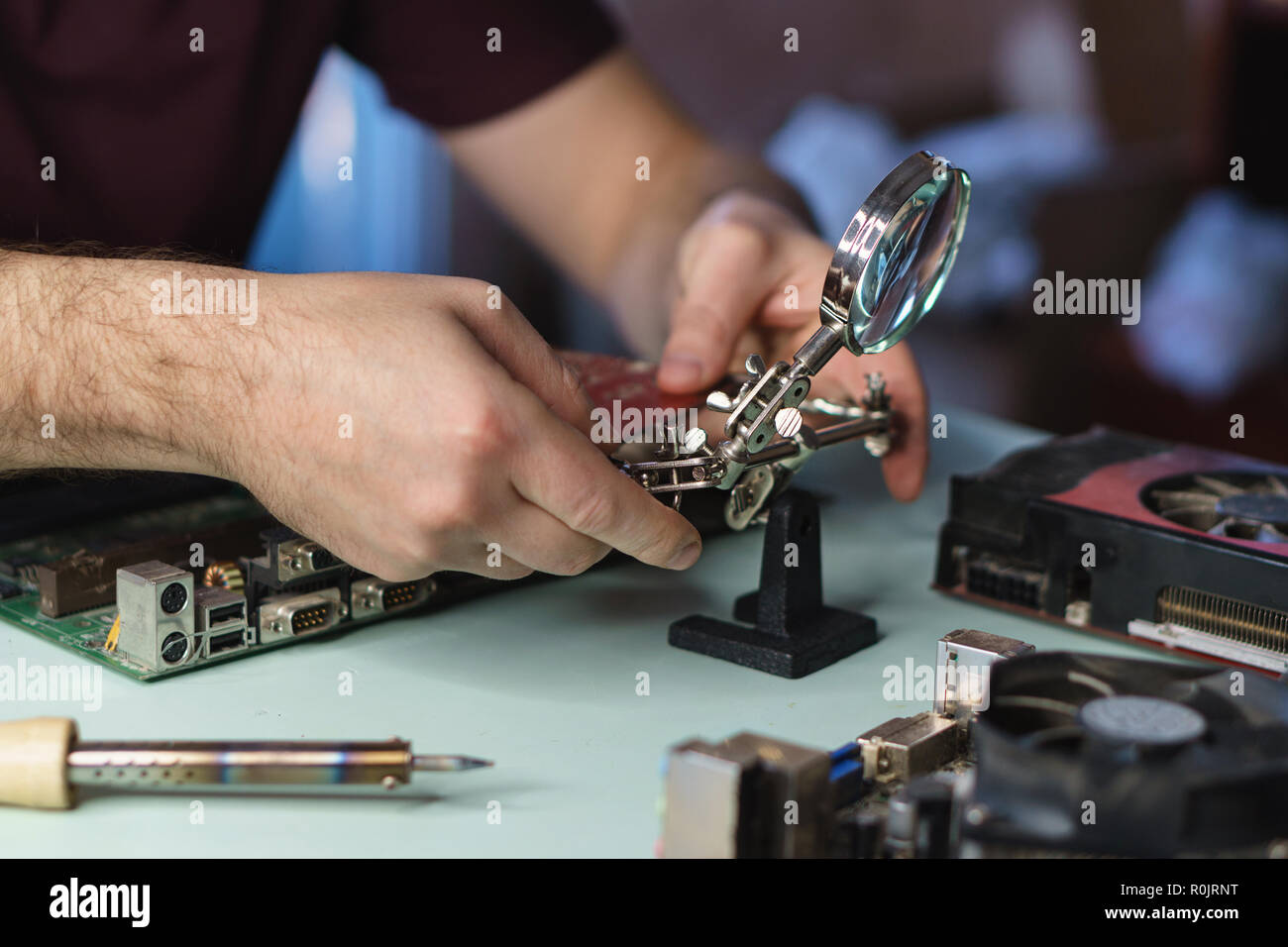 Process repairing soldering cpu chip hi-res stock photography and ...