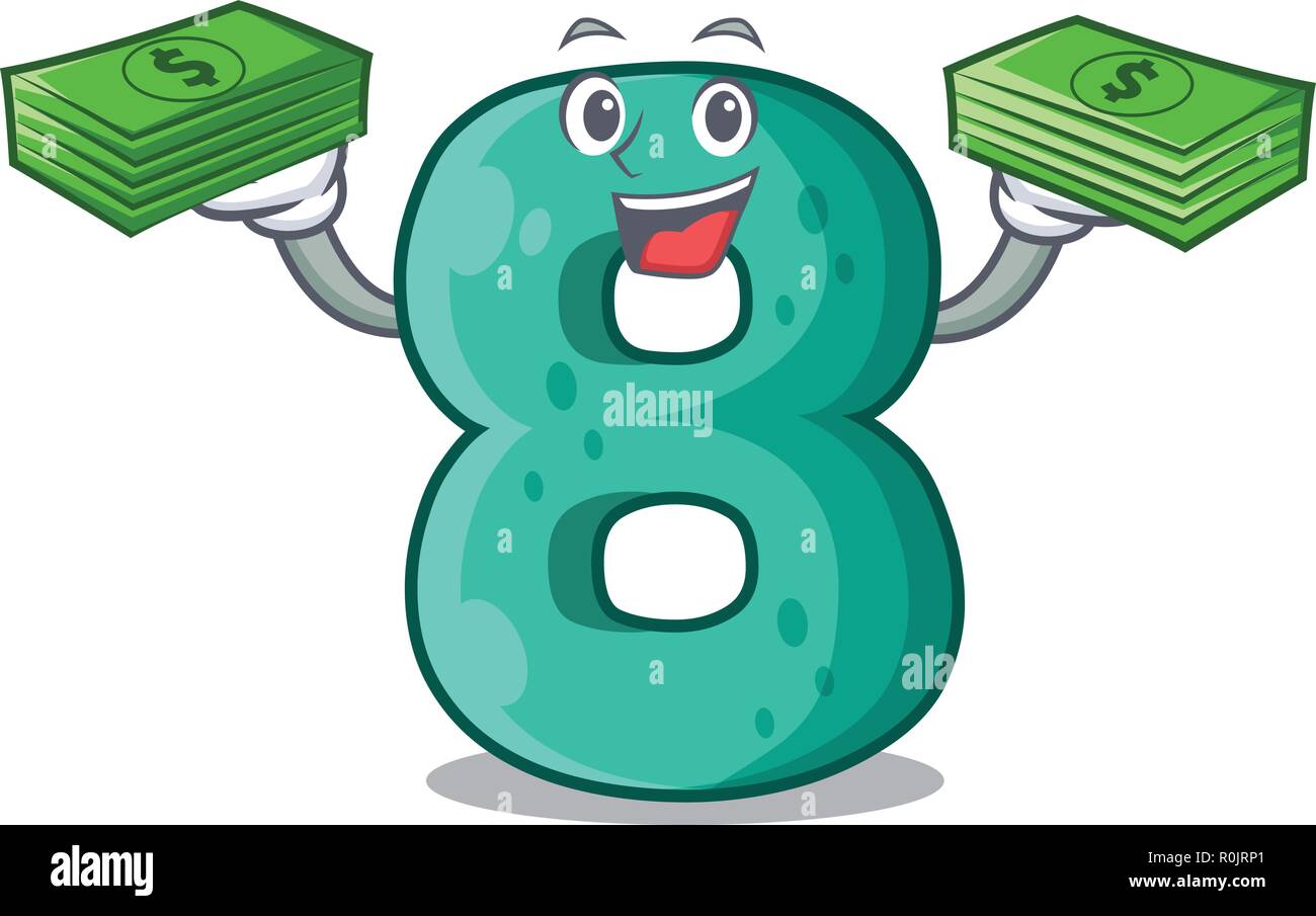 With money number eight made with cartoon shaped Stock Vector Image ...