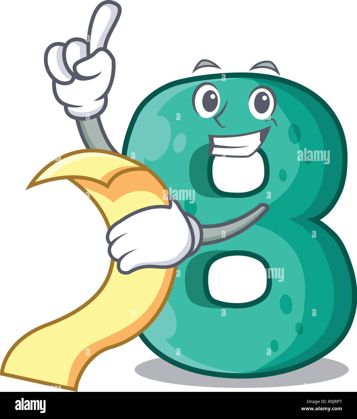 With menu number eight made with cartoon shaped Stock Vector Image ...