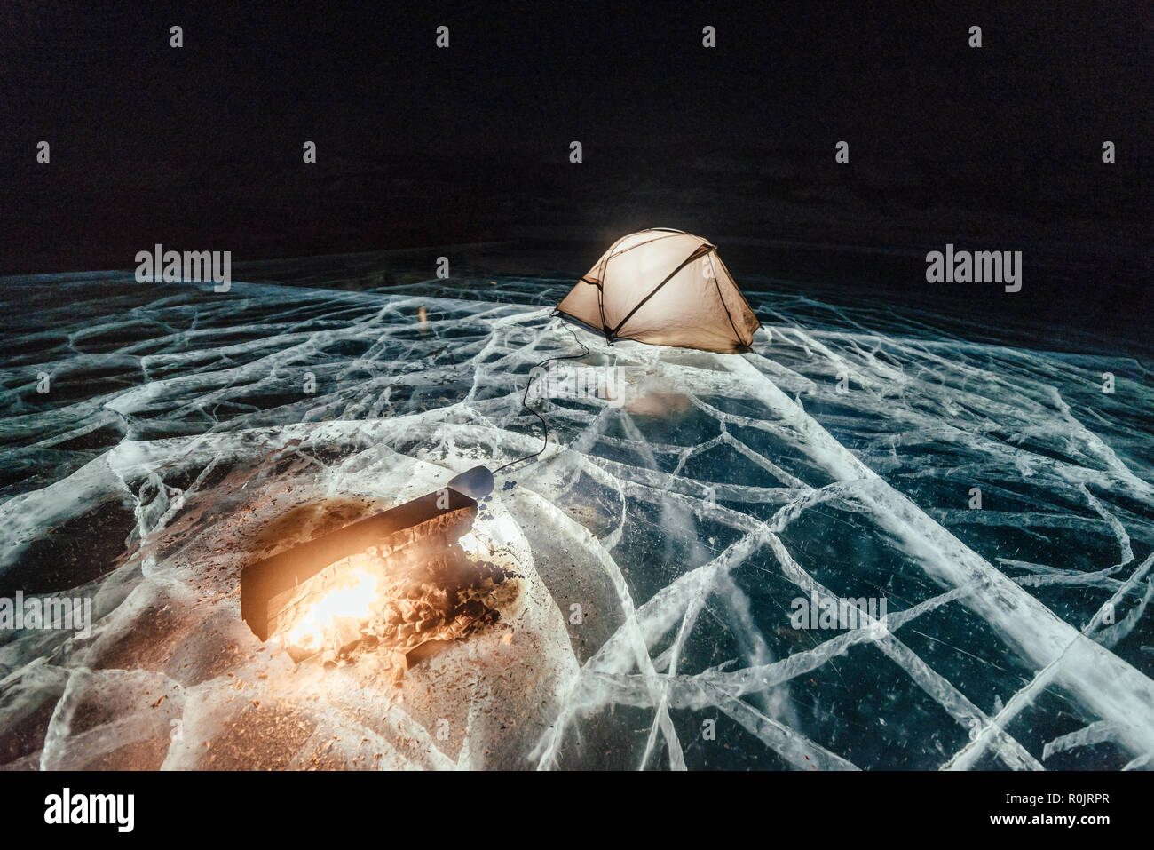 Bonfire On Snow High Resolution Stock Photography and Images - Alamy