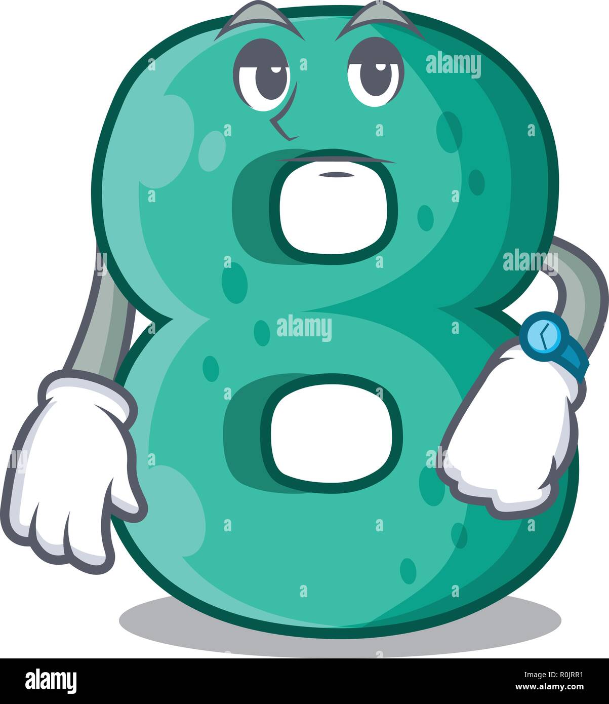 Waiting number eight volume logo the mascot Stock Vector Image & Art ...