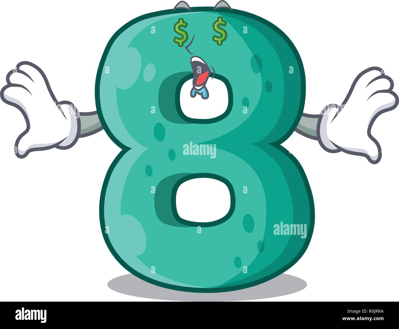 Money eye number eight volume logo the mascot Stock Vector Image & Art ...