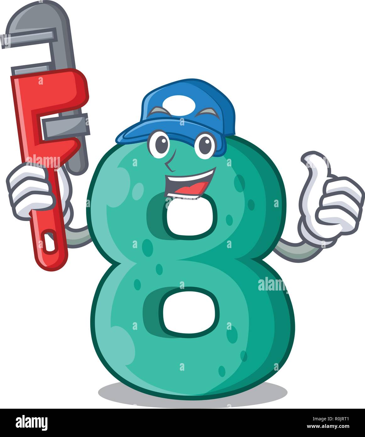 Plumber number eight volume logo the mascot Stock Vector Image & Art ...