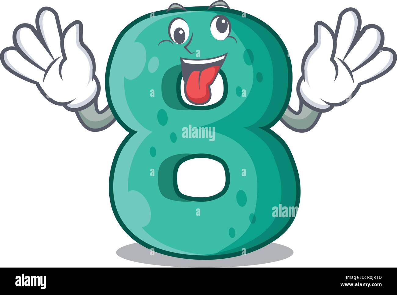 Crazy number eight volume logo the mascot Stock Vector Image & Art - Alamy