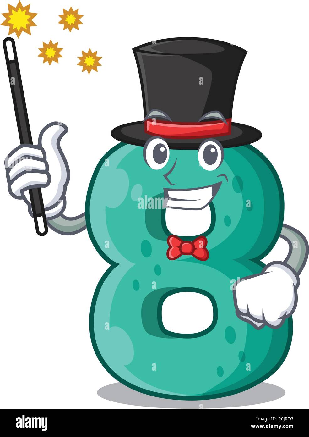 Magician number eight volume logo the mascot Stock Vector Image & Art ...
