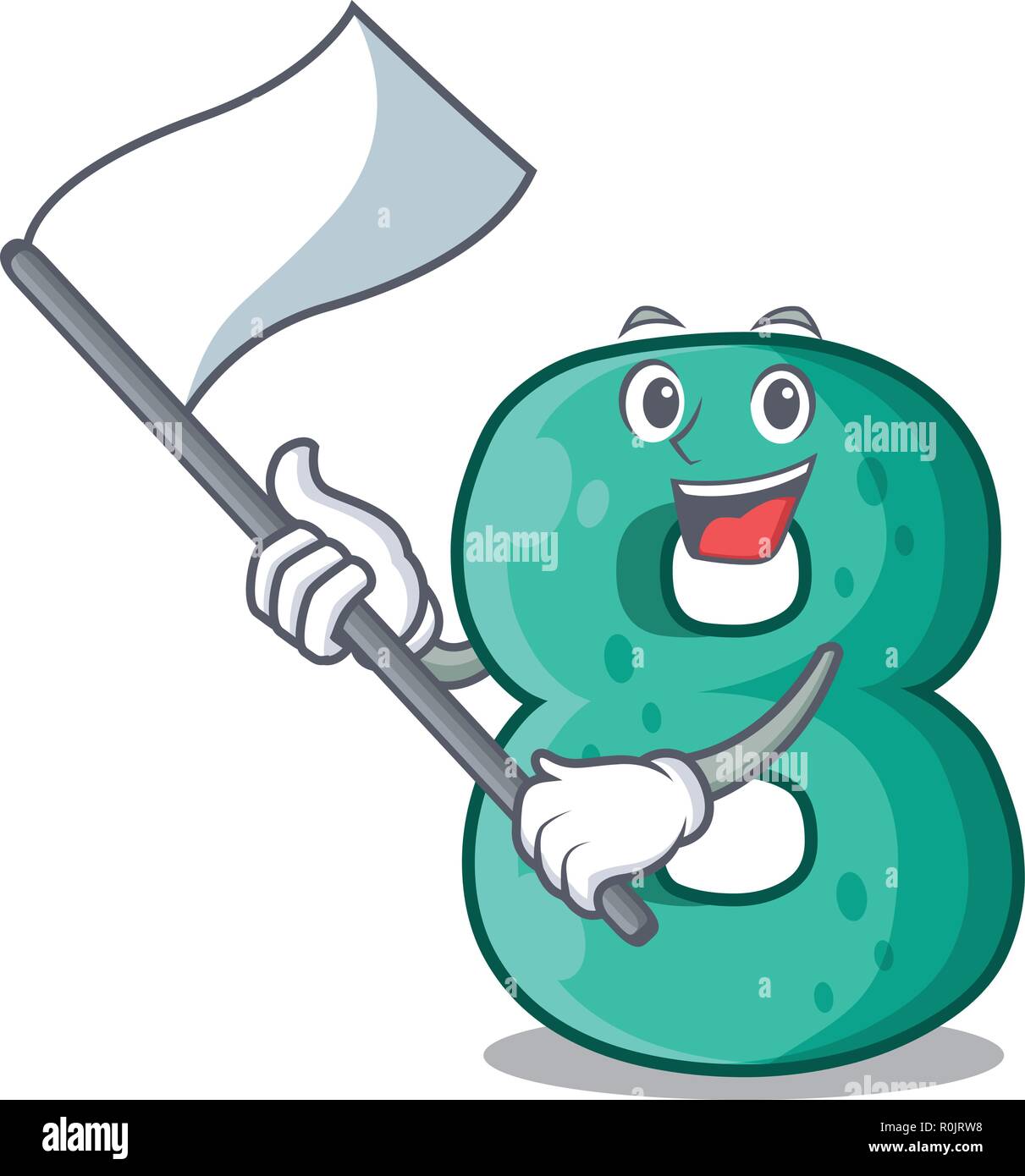 With flag number eight volume logo the mascot Stock Vector Image & Art ...