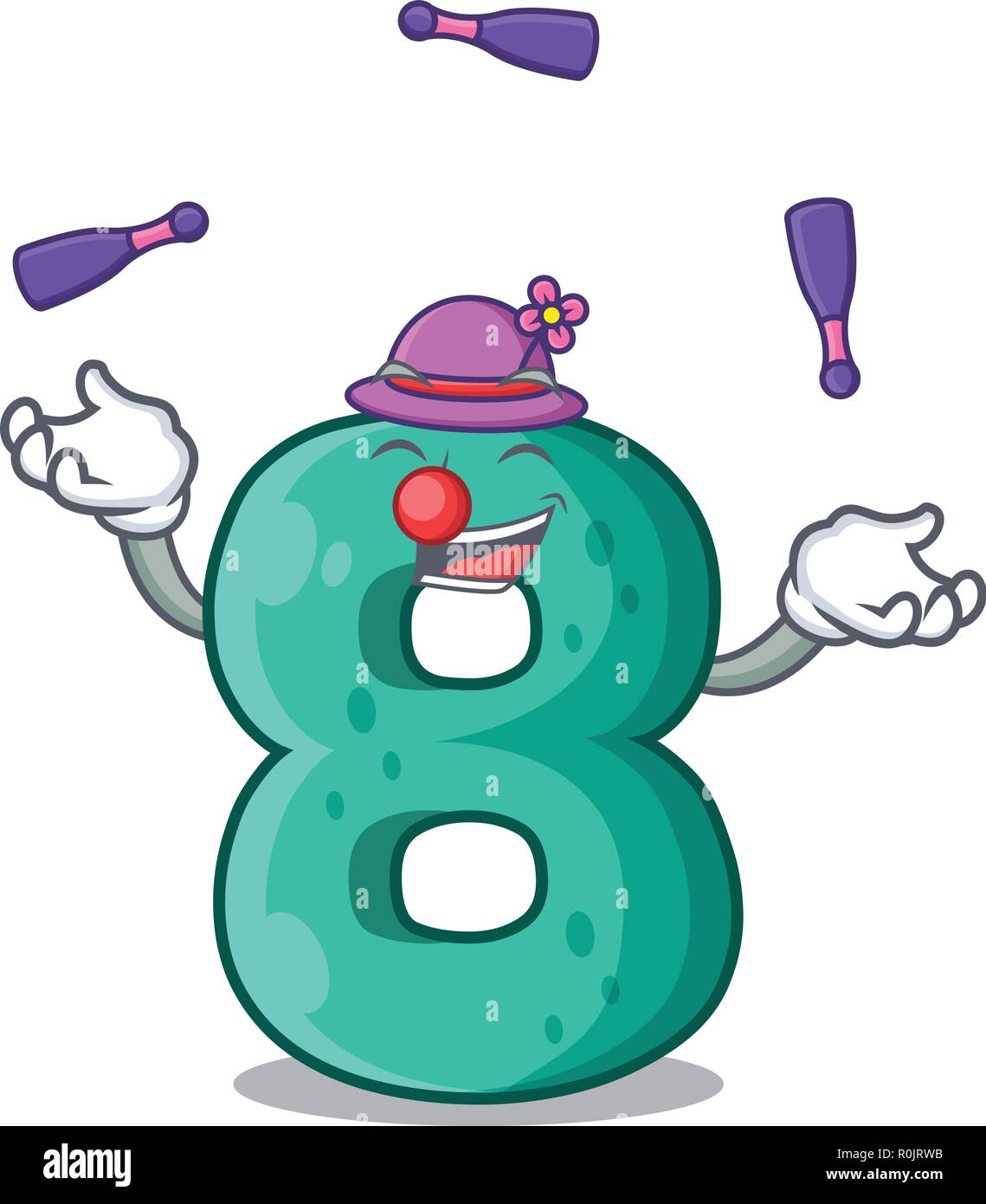 Juggling number eight volume logo the mascot Stock Vector Image & Art ...