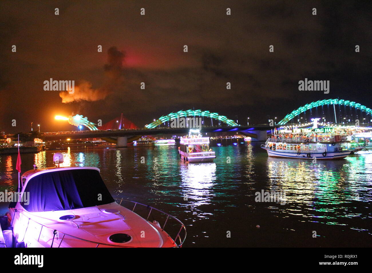 DRAGON BRIDE AT DA NANG CITY, NIGHT Stock Photo - Alamy