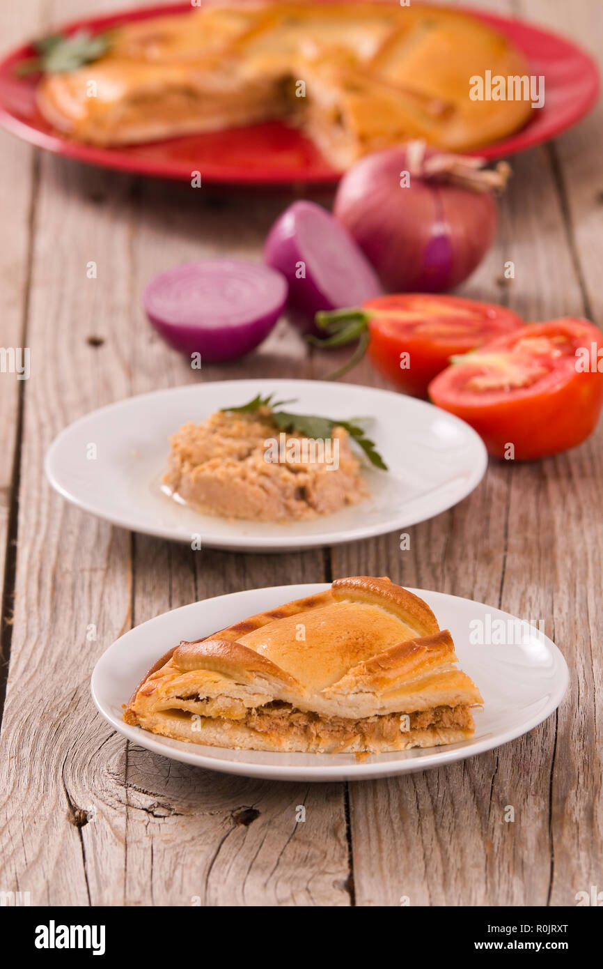 Spanish tuna pie Stock Photo - Alamy
