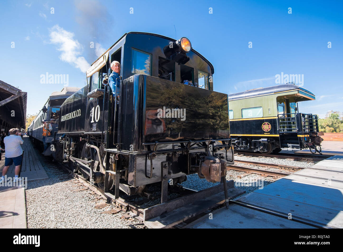 September 22, 2018 Sacramento / CA / USA - The Granite Rock steam ...