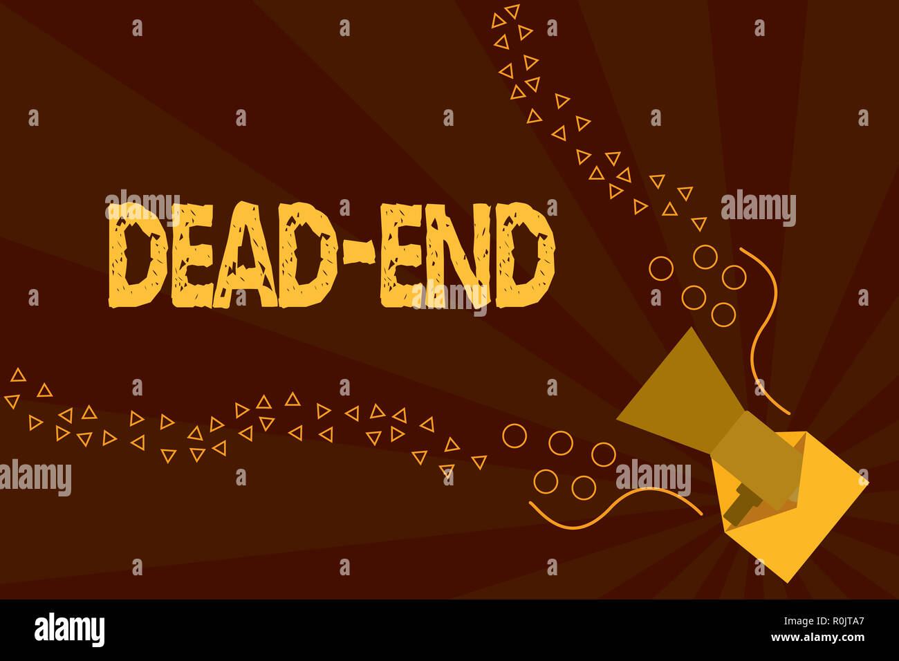 Text sign showing Dead End. Conceptual photo reaching limit of road or ...